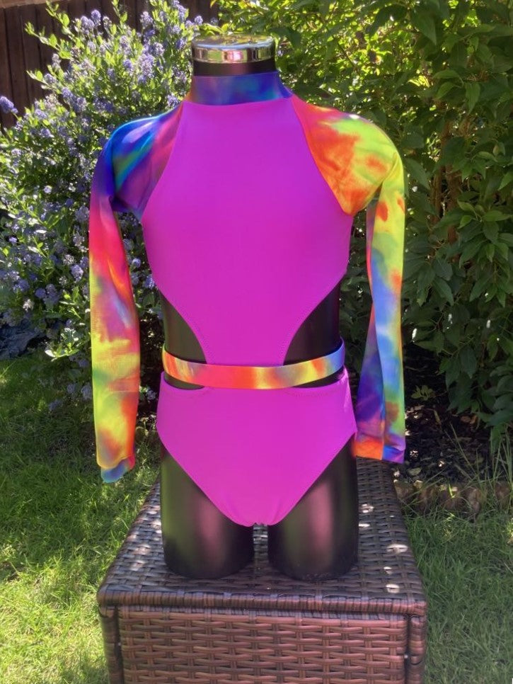 Bella Leotard - Mauve / Mystical – Acrotastic Dancewear