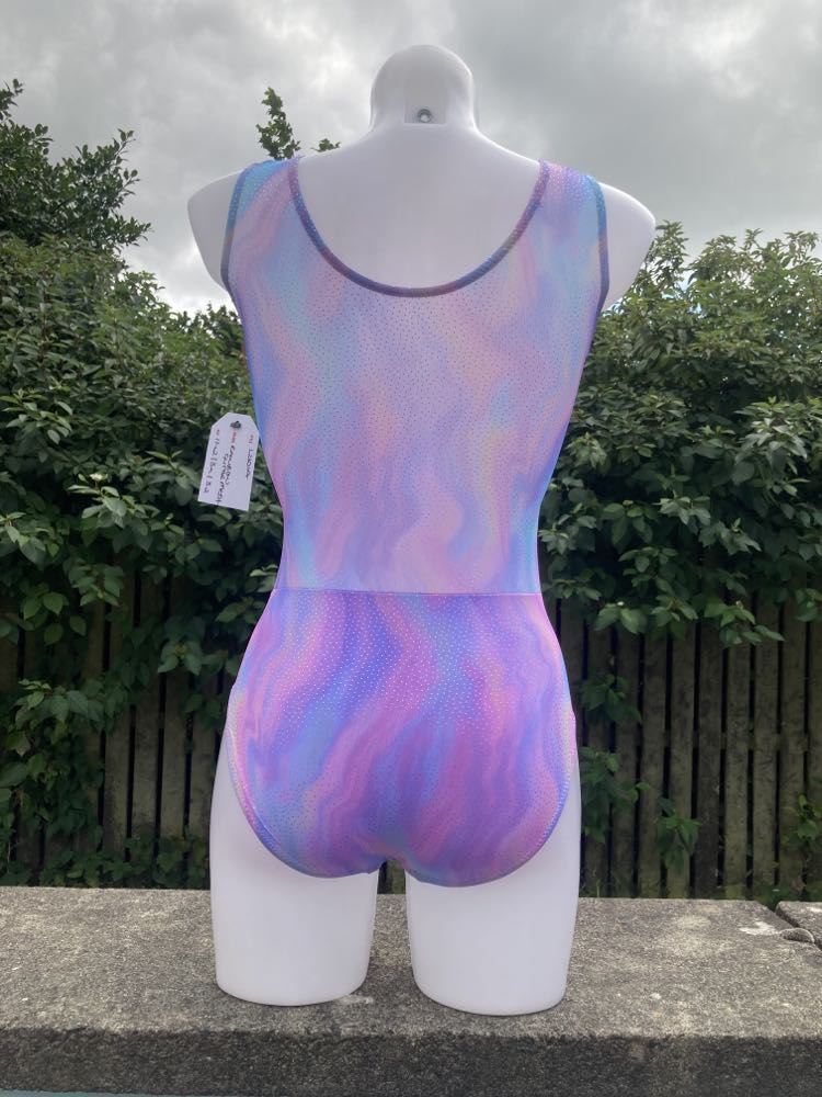 Lydia Leotard - Rainbow Glitter mesh (11 - 12) – Acrotastic Dancewear